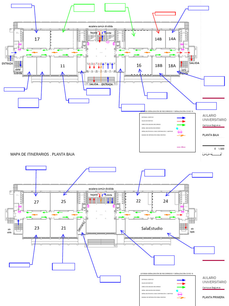 Mapa de Itinerarios y Aseos en Campus Esgueva | PDF | Especialidades ...