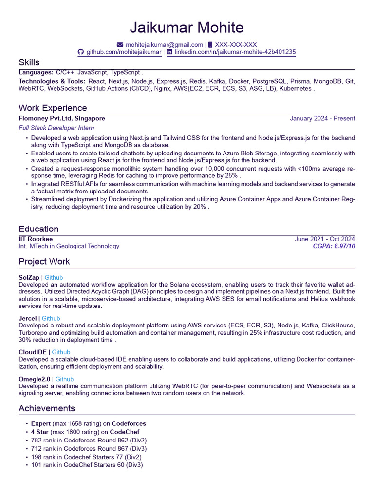 Jaikumar Fullstack Resume-1 | PDF | World Wide Web | Internet & Web