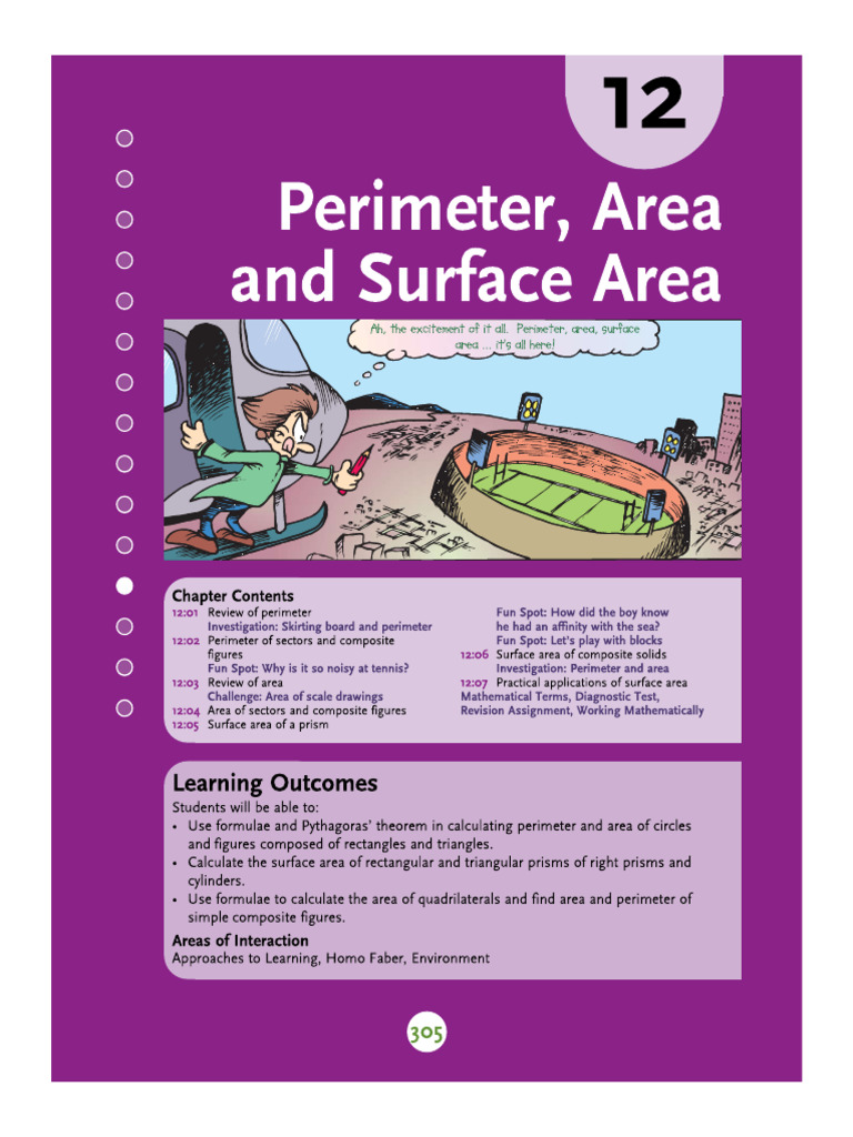 Perimeter, Area & Surface Area 1 | PDF