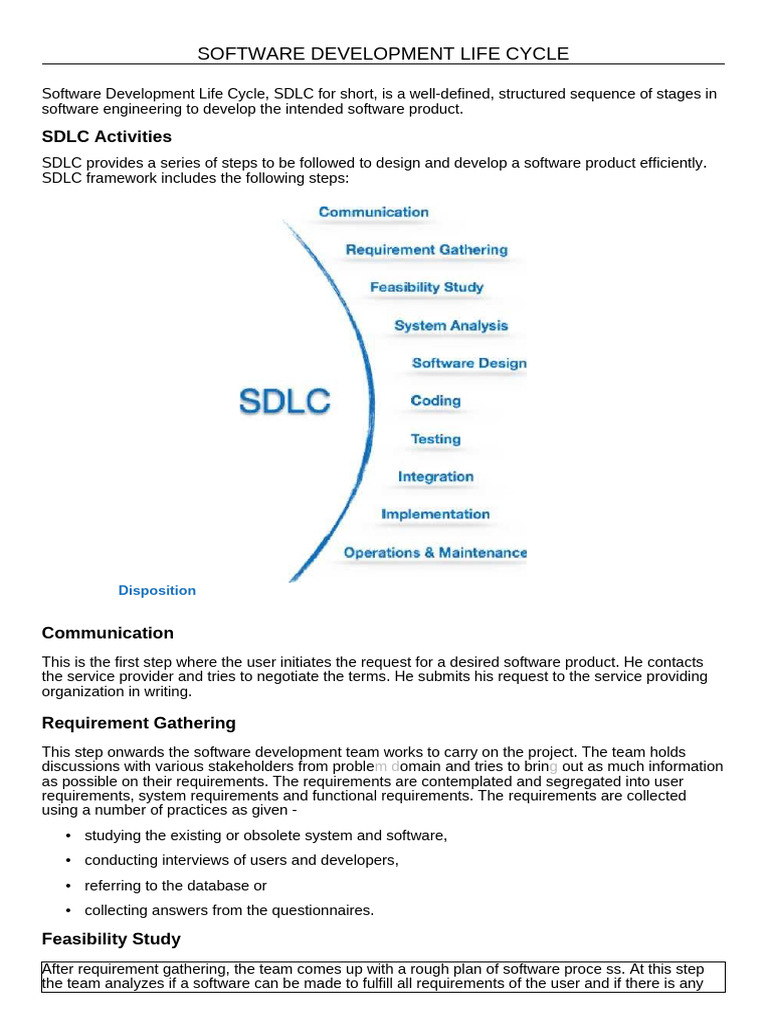 تقرير حاسبات دورة حياة تطوير البرمجيات | PDF | Software Development ...