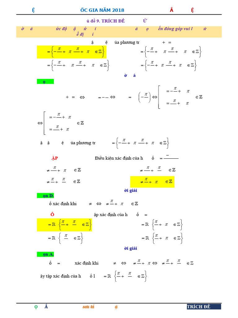 Cd9-Trich de Thi Thu 2018 | PDF
