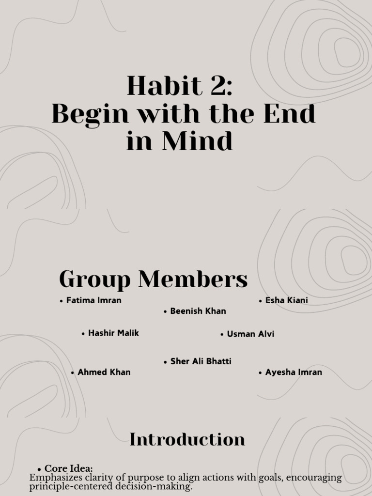Living with the End in Mind | PDF | Goal | Mind