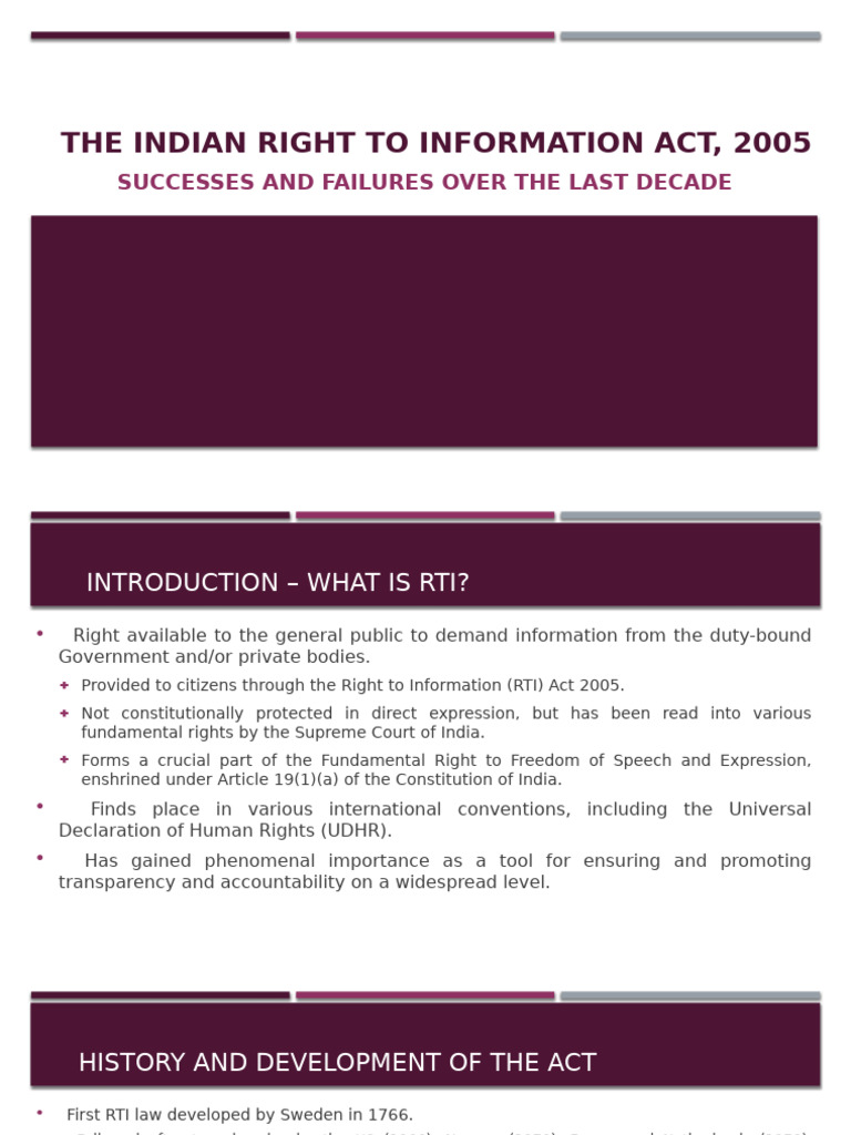 rti act | PDF | Freedom Of Information Laws By Country | Civil Rights And Liberties