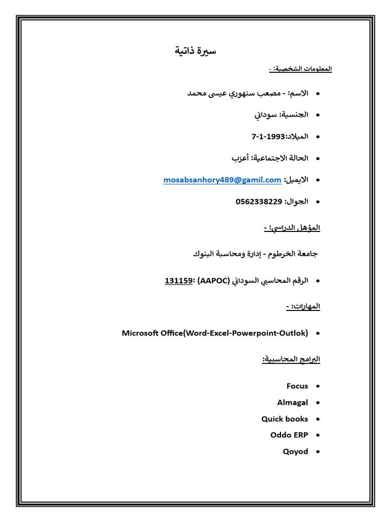 Mr.Musab CV | PDF