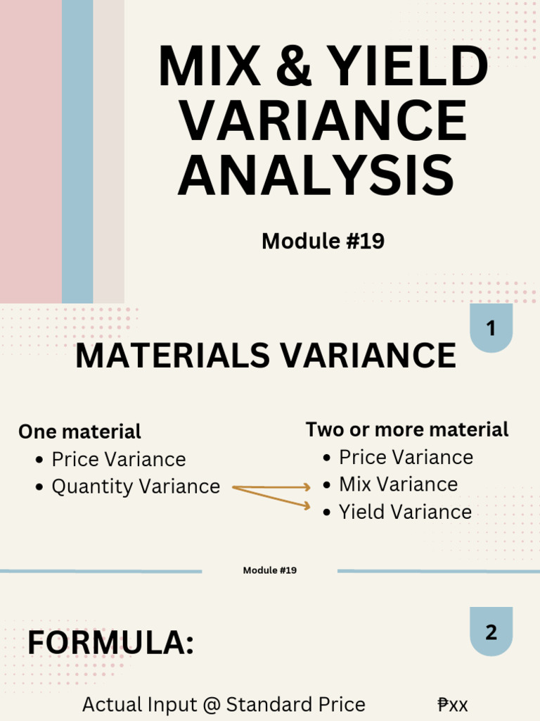 Mix and yield variance | PDF