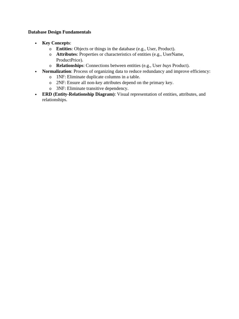 Database Design Fundamentals | PDF Database Design Fundamentals | PDF
