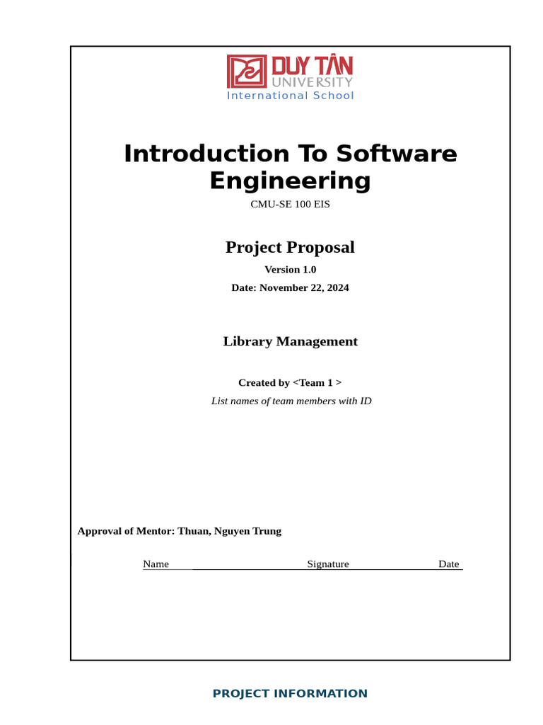 Team1_CMU-100-EIS | PDF | Software Development Process | Information Technology