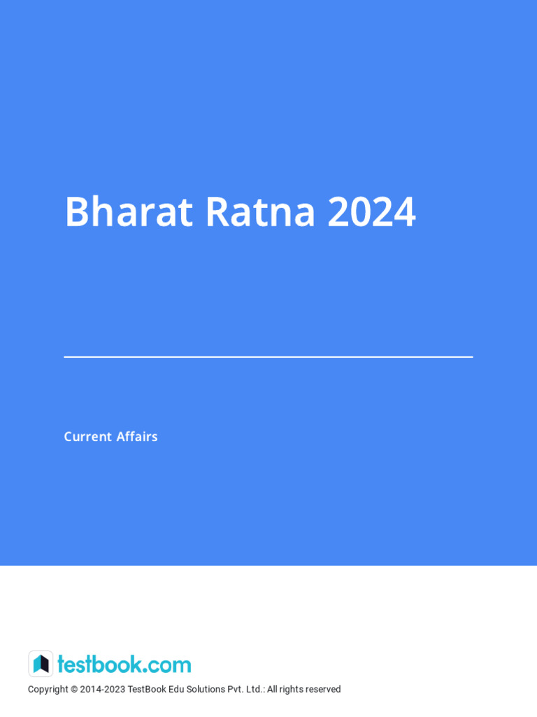 Bharat Ratna 2024 | PDF | Indian Independence Movement