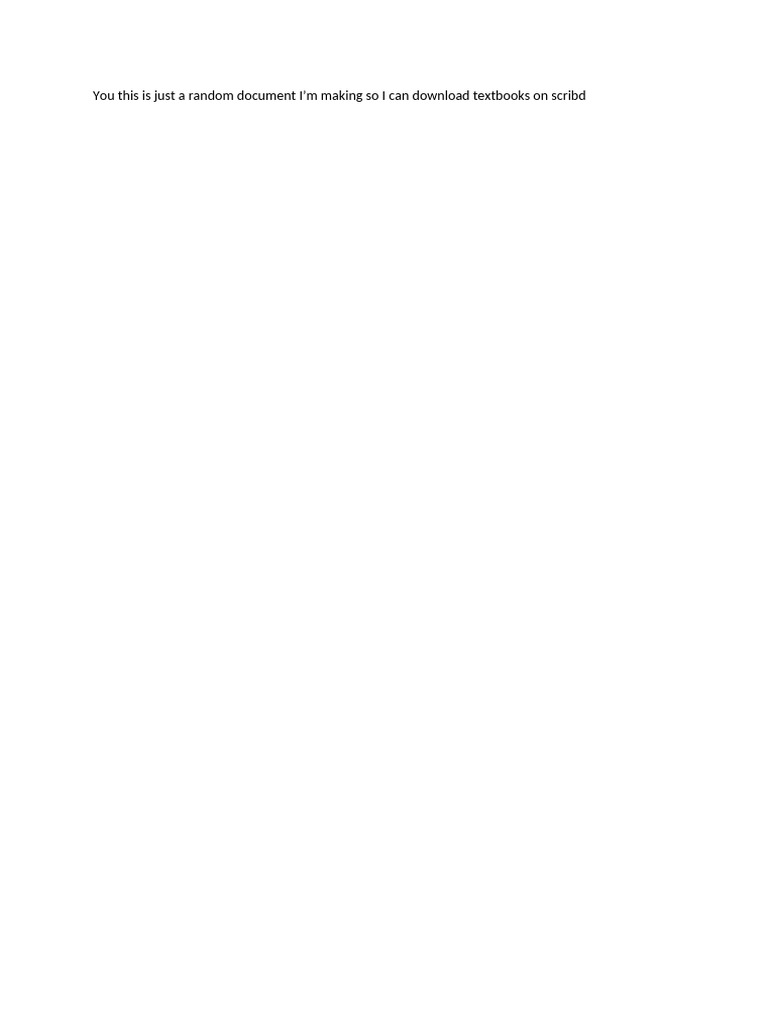 You This is Just a Random Document I | PDF