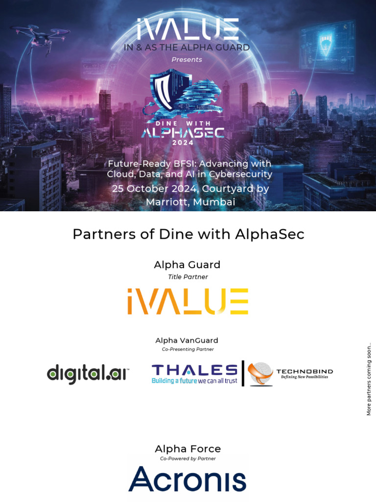Dine With AlphaSec 2024 - 25th Oct | PDF | Security | Computer Security