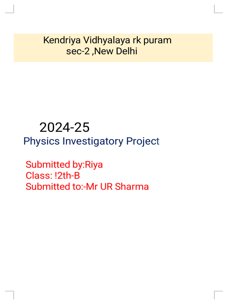 PHYSics phhh-1 | PDF