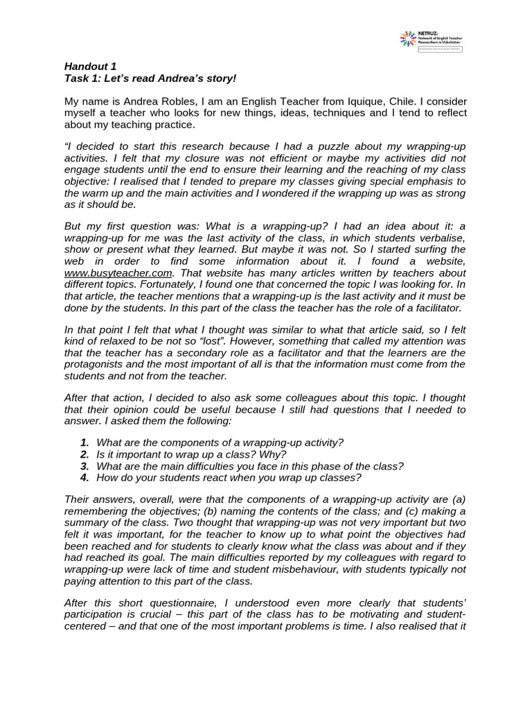 Lesson 3. Handout 1 | PDF | Teachers | Behavior Modification Lesson 3. Handout 1 | PDF | Teachers | Behavior Modification