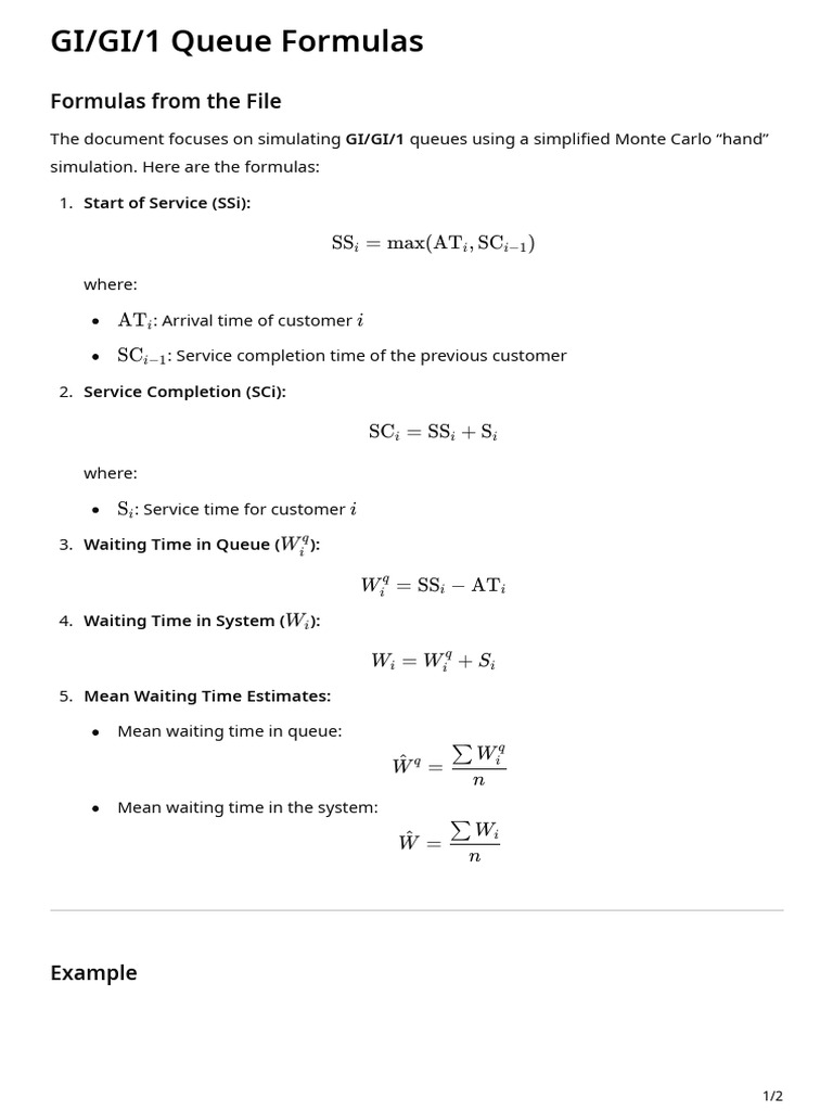 GI/GI/1 Queue Simulation Guide | PDF | Applied Mathematics | Theoretical Computer Science