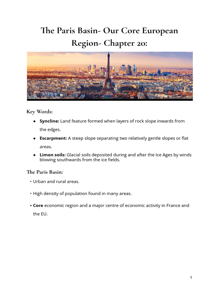Overview of the Paris Basin Region | PDF | Agriculture | Drainage Basin