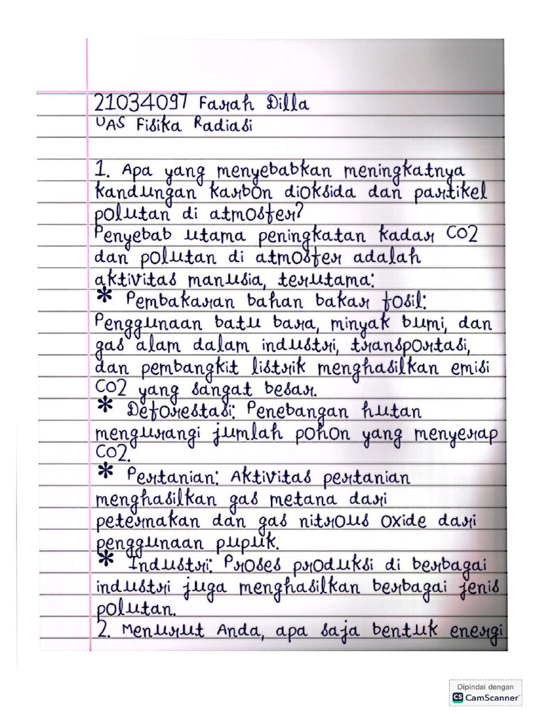 UTS Fisika Radiasi Farah Dilla | PDF