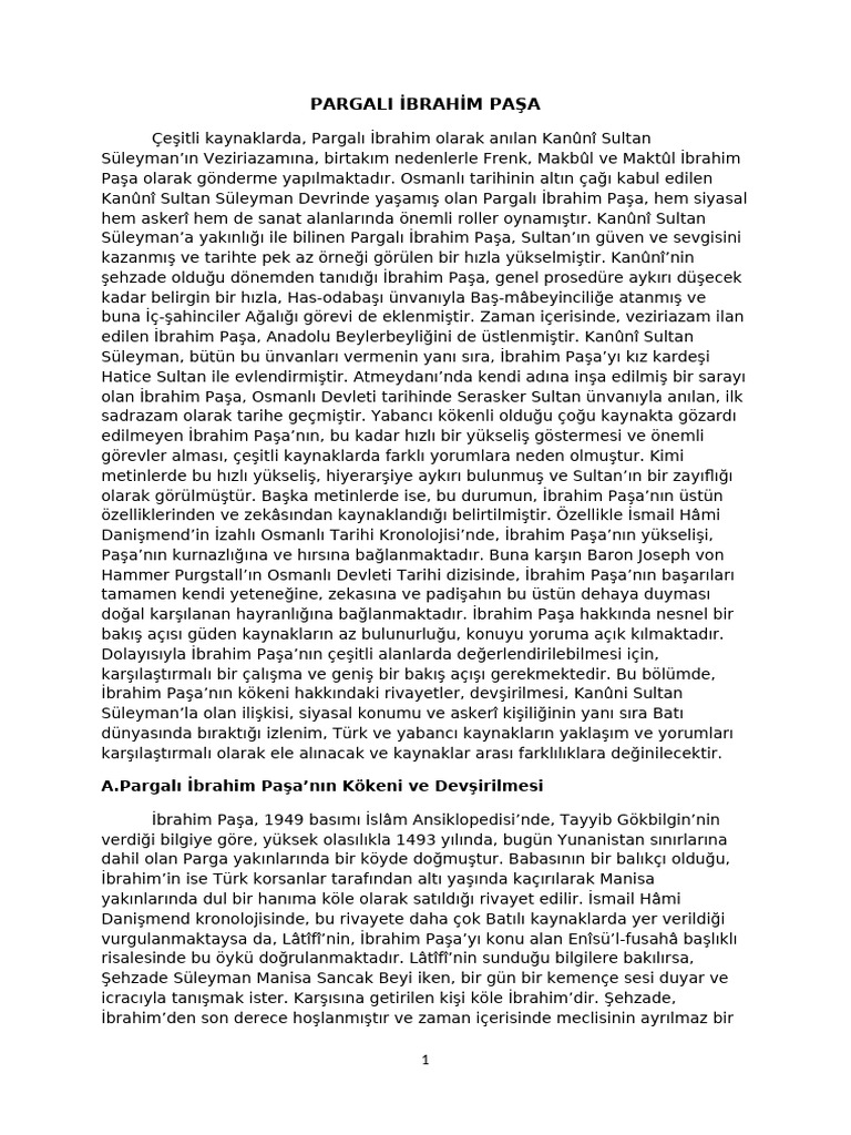 Pargali Ibrahim Pasa Ibrahim Pasha of Pa | PDF