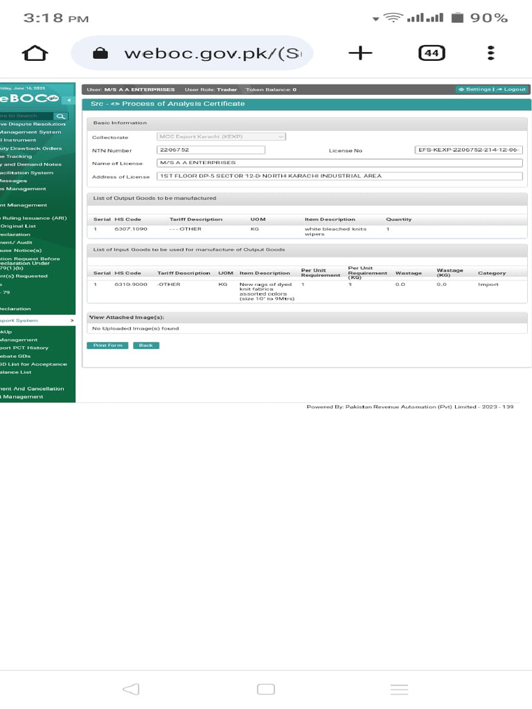 Analysis Certificate Efs | PDF