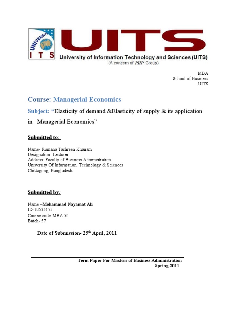 IFM Assignment | PDF | Master Of Business Administration | Economics