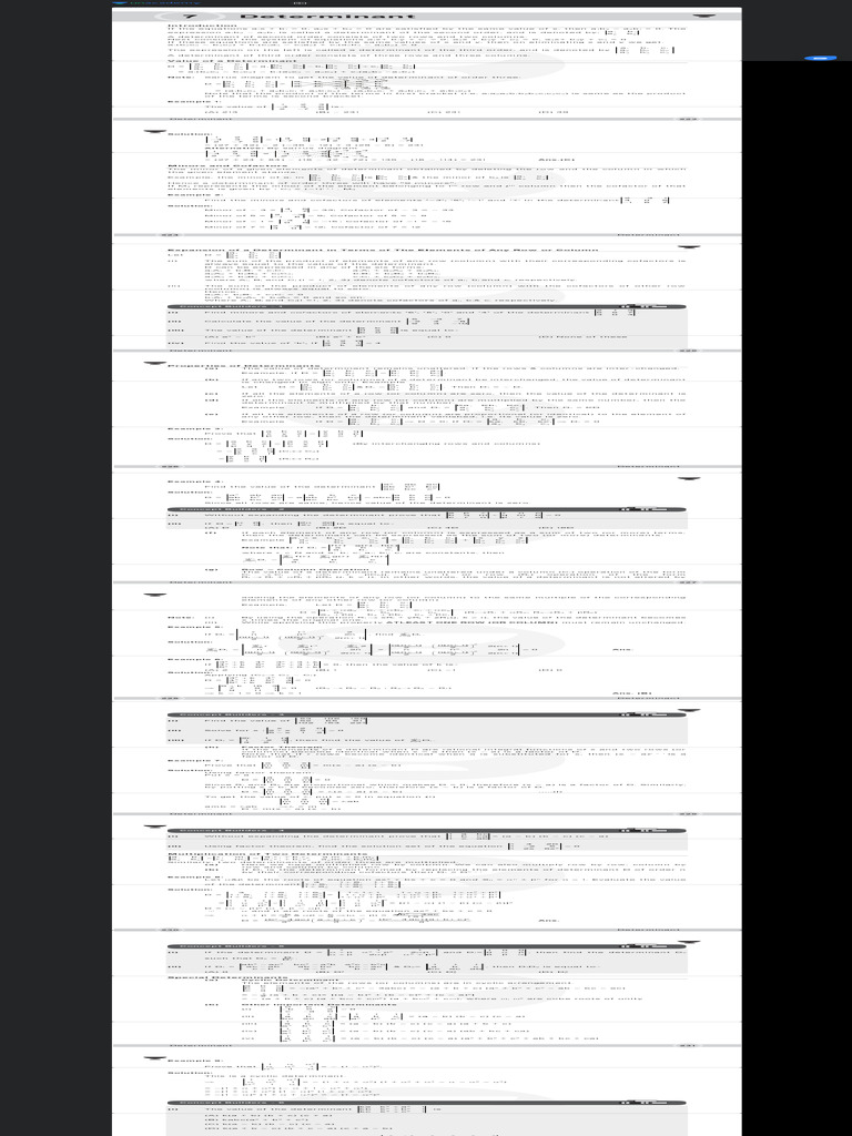 Determinants 3.0 | PDF