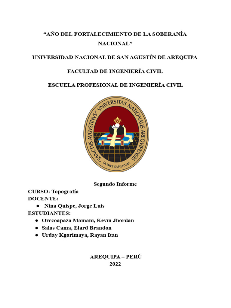 INFORME- Levantamiento con cinta | PDF | Topografía | Medición