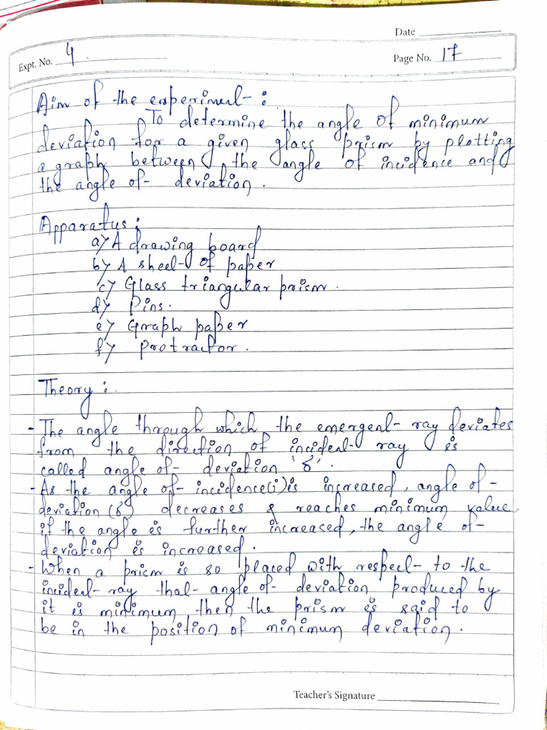 Angle Deviation Experiment Report | PDF