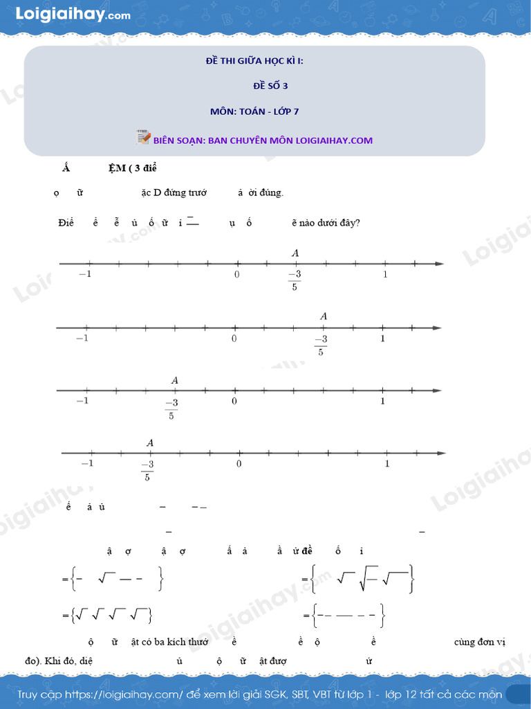 De Kiem Tra Giua Hoc Ki 1 Toan 7 de So 3 Chan Troi Sang Tao 1727842694 | PDF