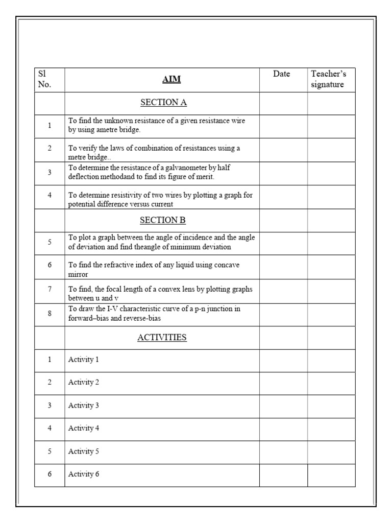 12 Physics Rough Record 2023-24 1 | PDF | Electrical Resistance And Conductance | Physical ...