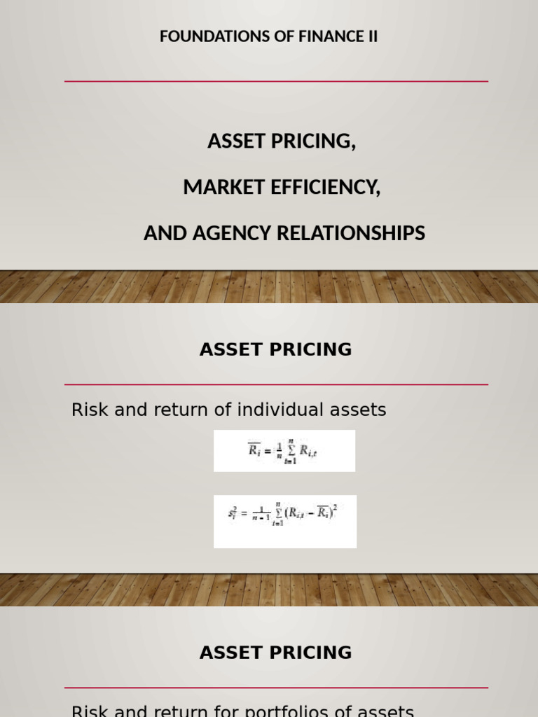 Foundations of Finance | PDF | Efficient Market Hypothesis | Stocks
