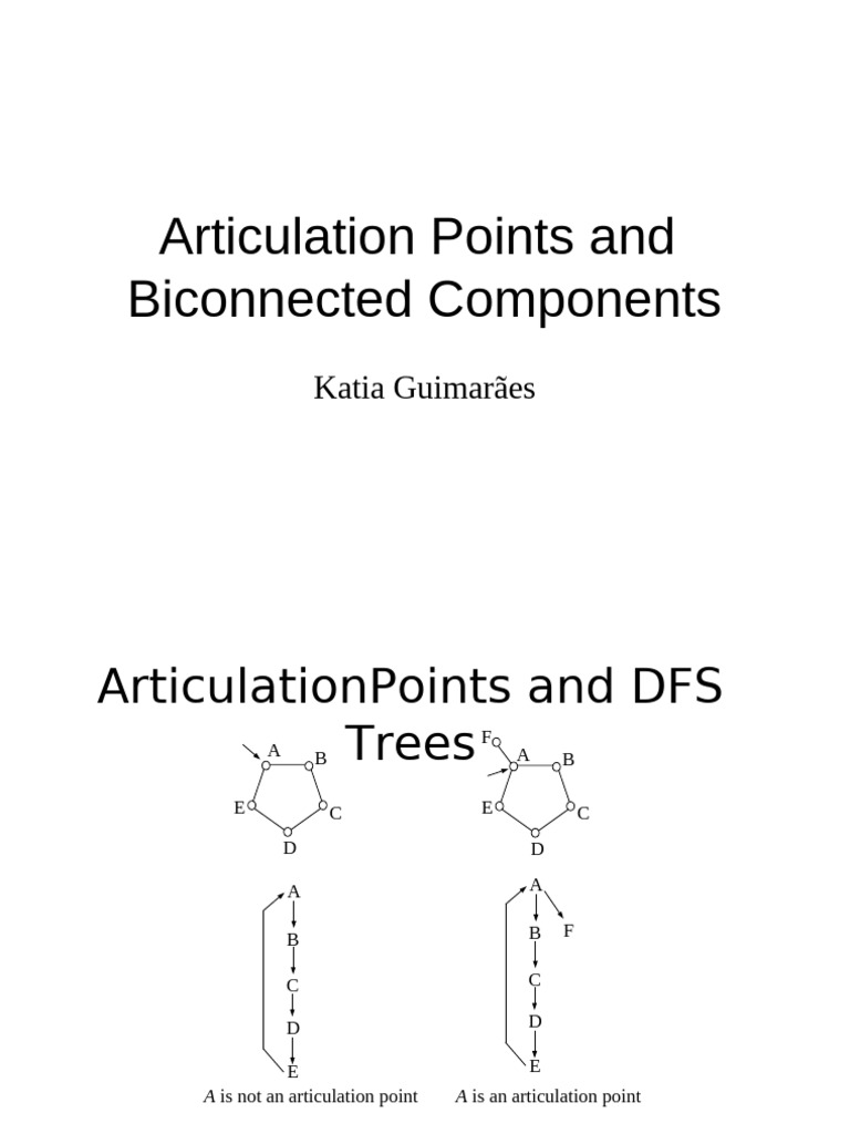 Grafos20102_Aula11_ArticulPoints2 | PDF | Combinatorics | Theoretical Computer Science