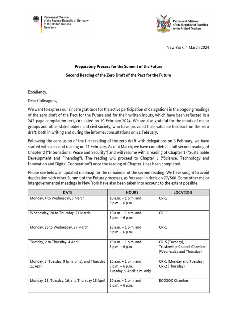 Sotf - Co Facs - Ms - Letter Second Reading Zero Draft | PDF