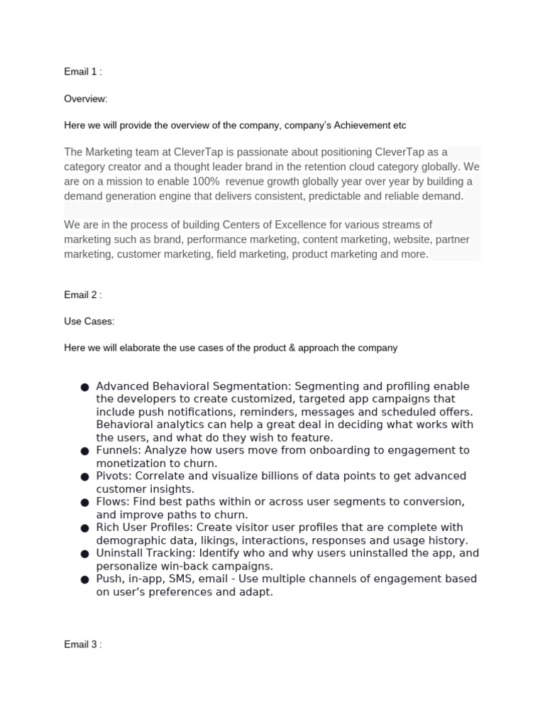 CleverTap Assesment | PDF