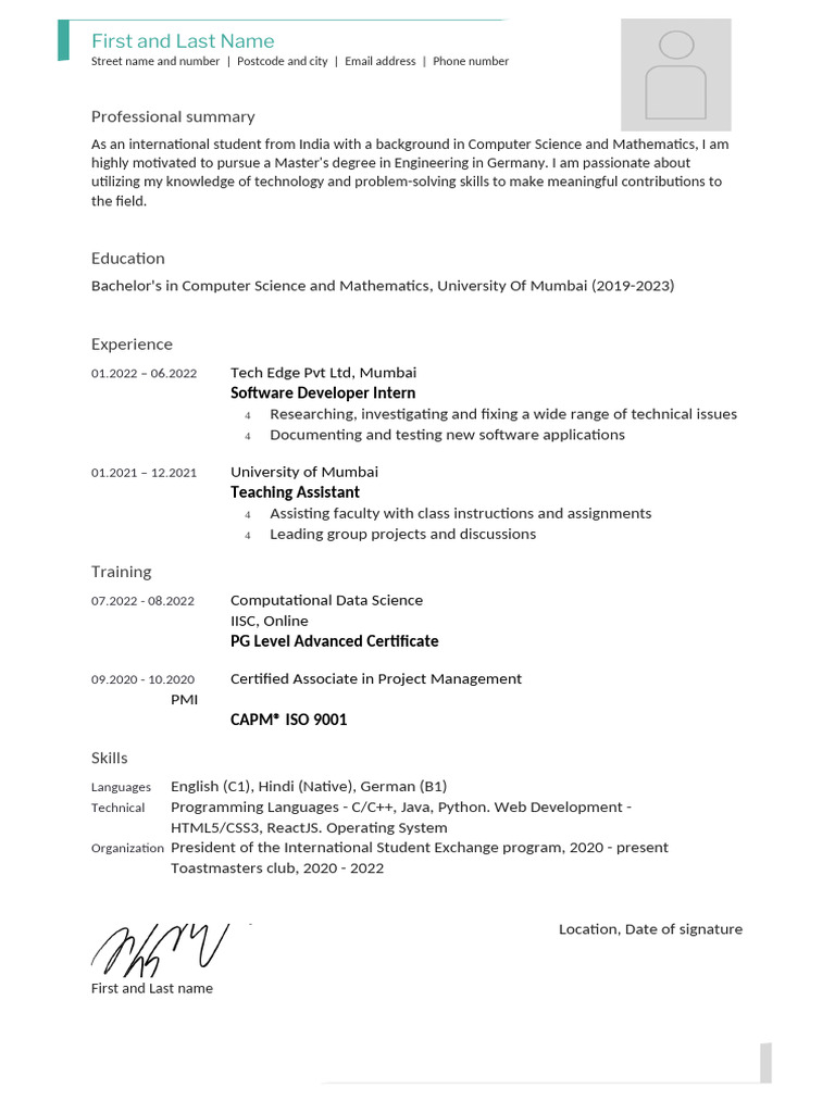 En Expatrio - Com CV Template 1 | PDF