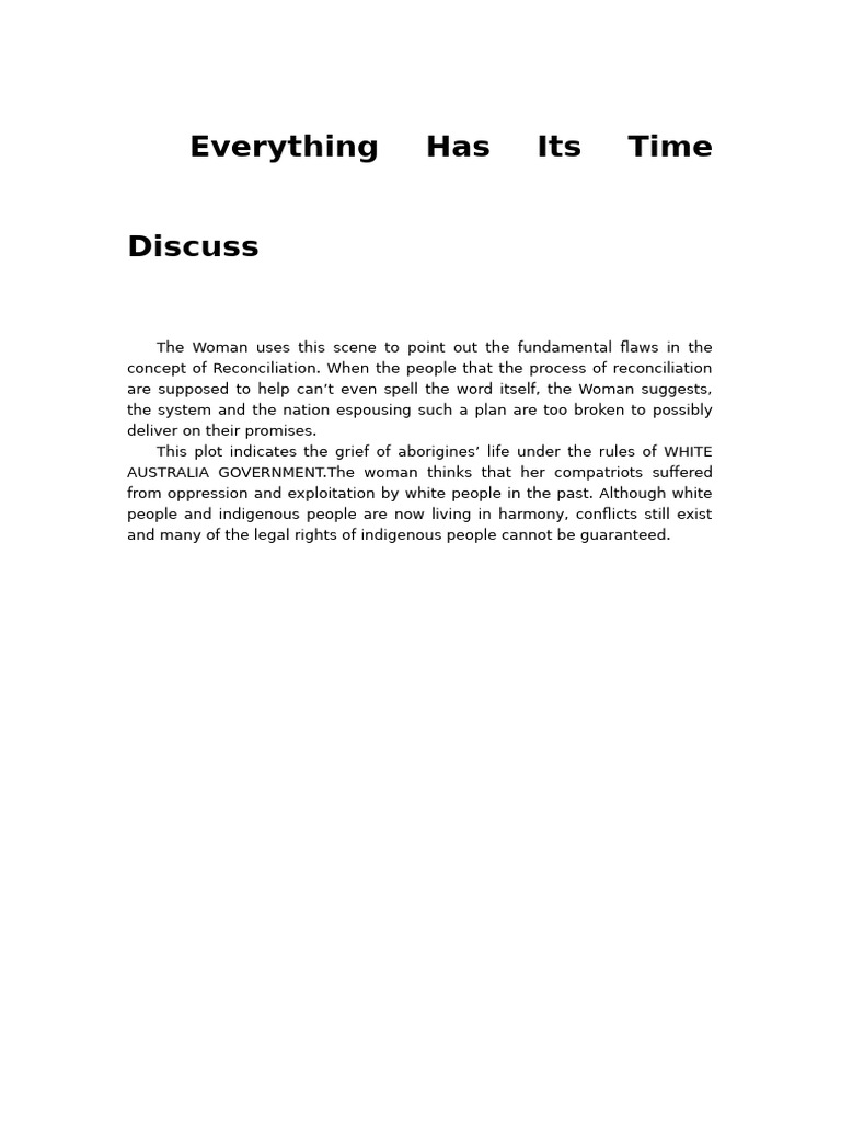 Everything Has Its Time Discuss | PDF