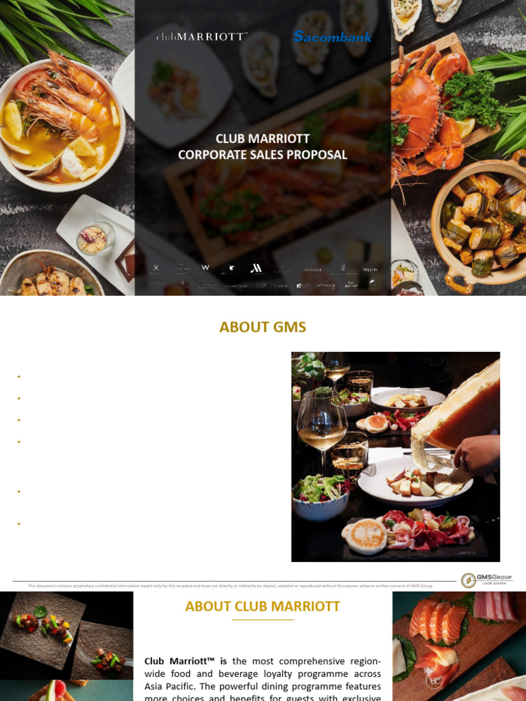 Club Marriott Corporate Sales Proposal | PDF | Marriott International ...