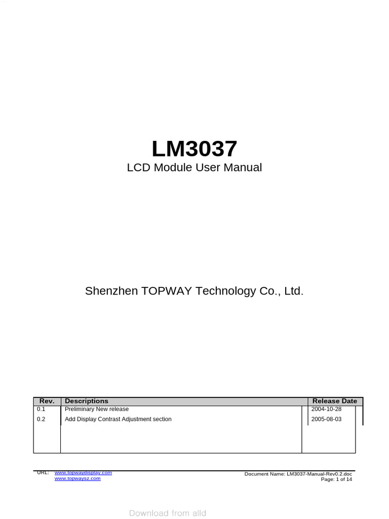 LM3037 | PDF | Liquid Crystal Display | Dynamic Random Access Memory