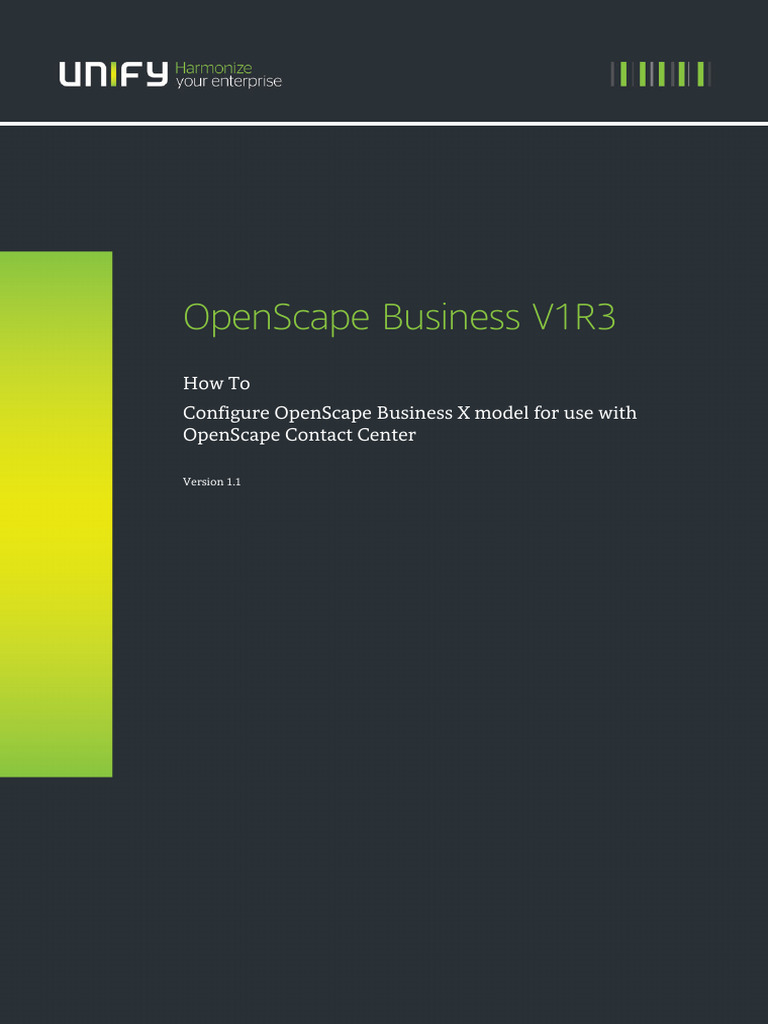 HowTo Configure OpenScape Business For OpenScape Contact Center | PDF ...