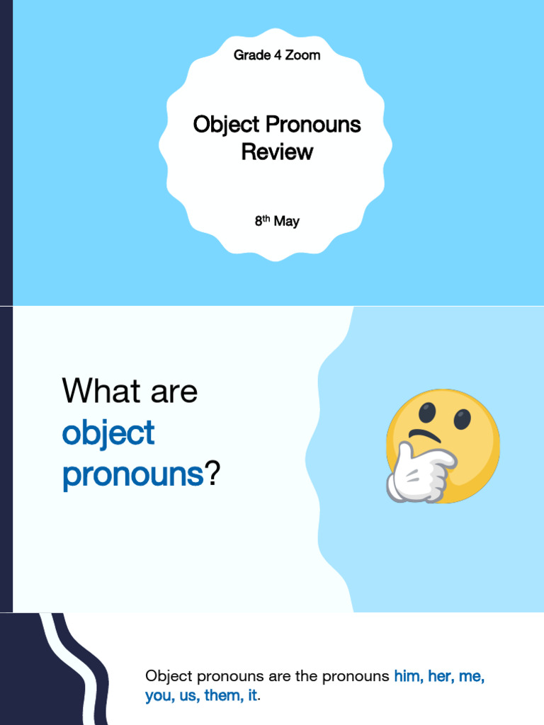 Object pronoun | PDF | Object (Grammar) | Pronoun
