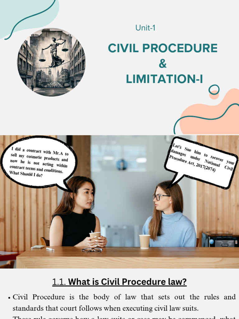 Unit-1 Procedure-I | PDF | Lawsuit | Jurisdiction