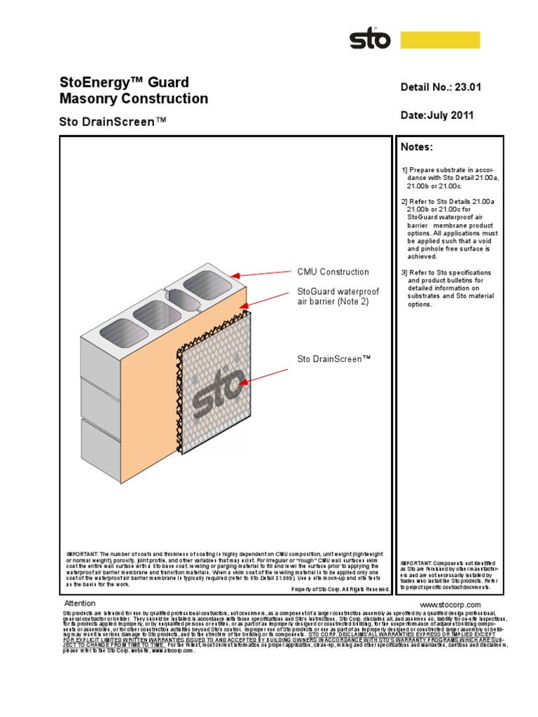 23.XX All Details | PDF | Masonry | Specification (Technical Standard)