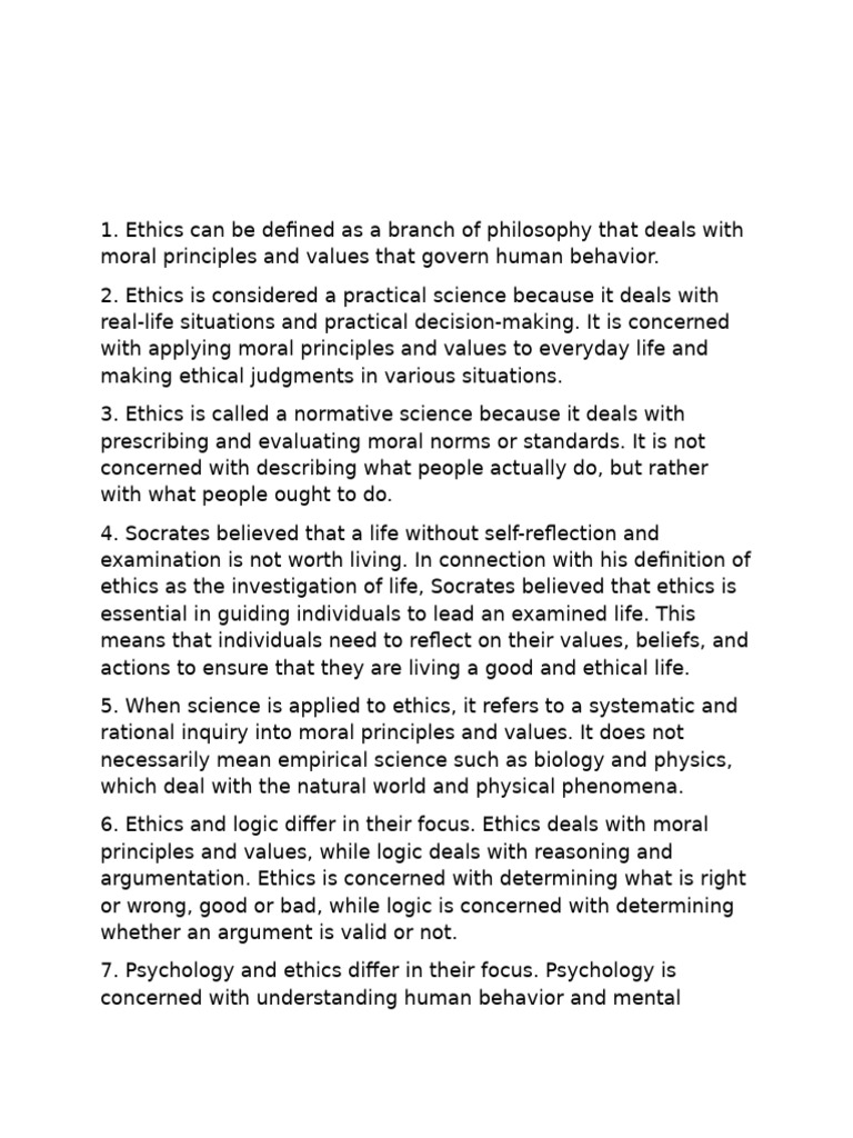 Ethics | PDF | Morality | Logic