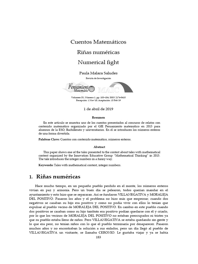 Riñas Numèricas | PDF