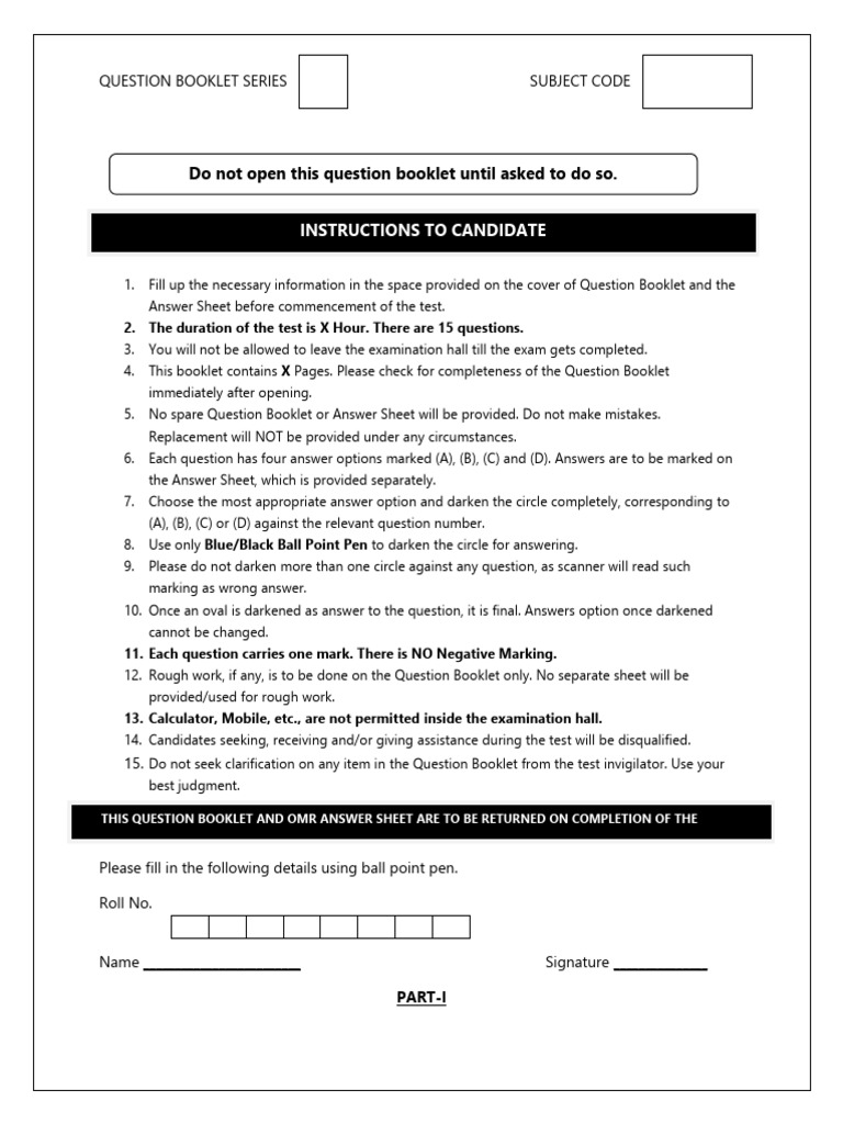 Sample Question Paper MT (F&A) | PDF