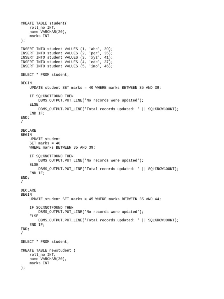 Ass6 PL SQL Curser | PDF