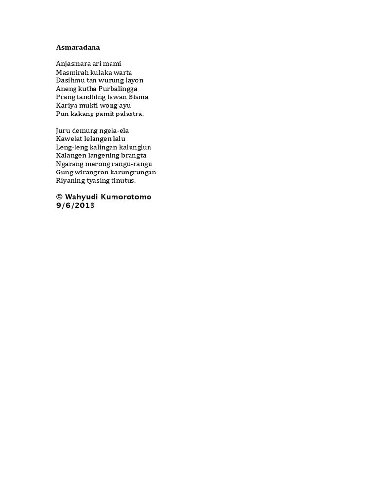 Gerongan Asmaradana | PDF