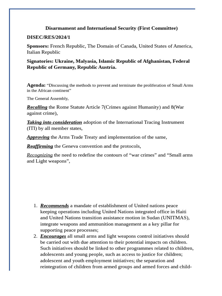 Disarmament and International Security 2 | PDF | Securities ...