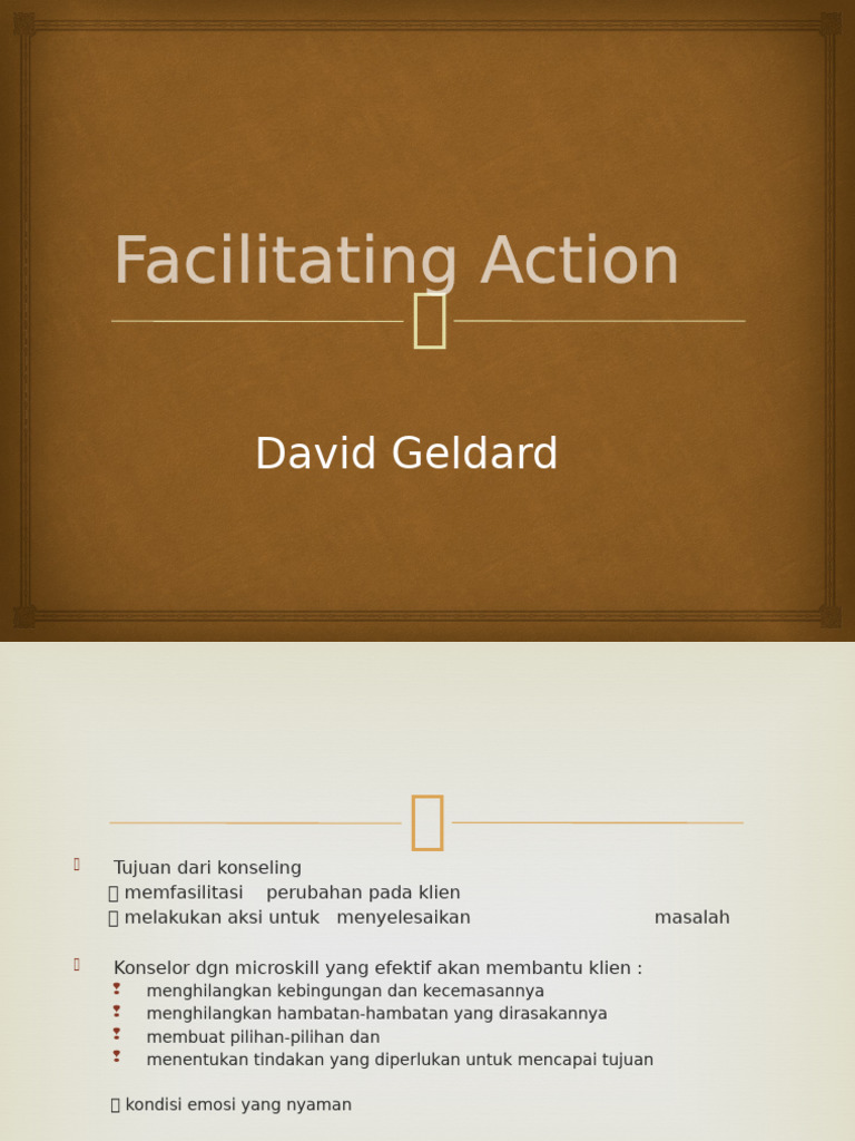 ACTION PLAN - DAVID GELDARD | PDF