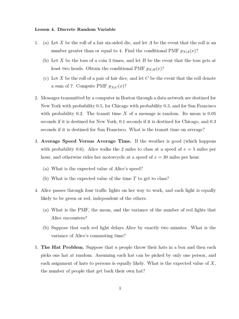 No.4 DRV_p2_2023 | PDF | Mean | Expected Value