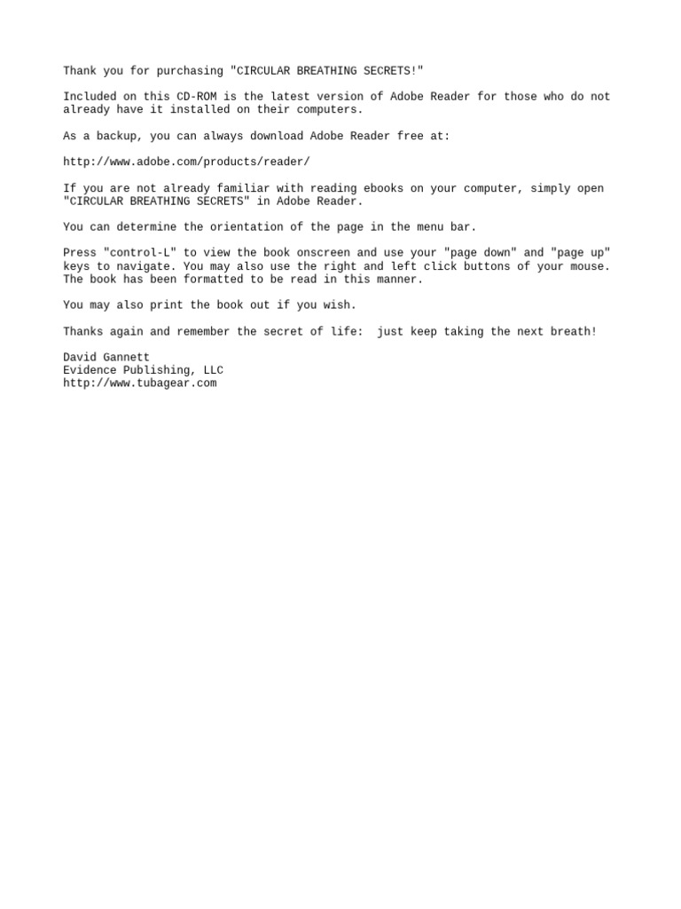 Circular Breathing Info | PDF