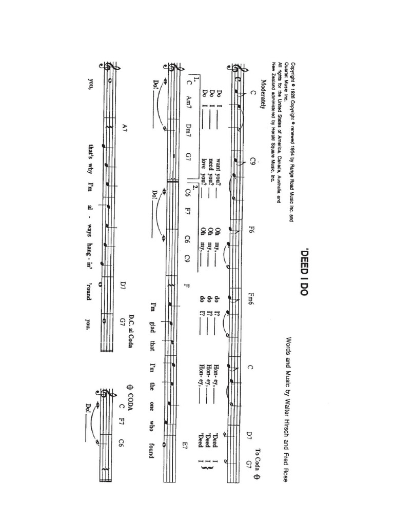 Deed I Do - Noter | PDF