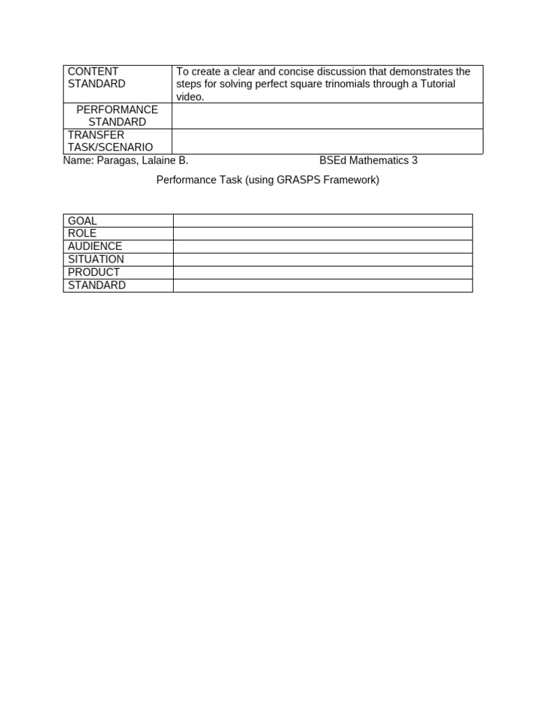 GRASPS Framework | PDF
